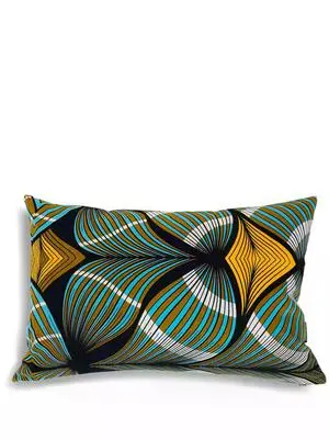 MUMUTANE Iki Intertwined Graphic-print Wool Cushion - Blue