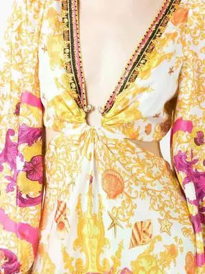 Camilla Ring-detail Cut-out Maxi Dress