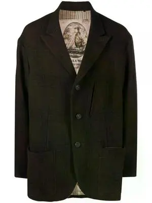 ZIGGY CHEN Peak-lapels Check-pattern Blazer
