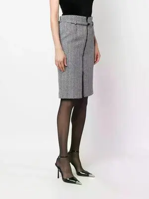 TOM FORD Chevron-pattern Midi Pencil Skirt