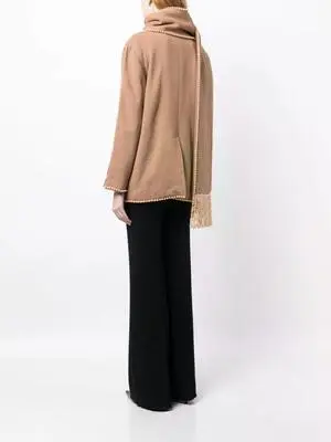 IZAAK AZANEI Pearl-fringe Single-breasted Jacket