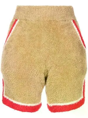 Undercover Side-stripe Towelling Shorts - Brown