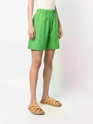 Nanushka Elasticated-waistband Cotton Shorts - Green