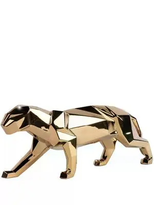 LLADRO Pantera Porcelain Decorative Sculpture - Gold