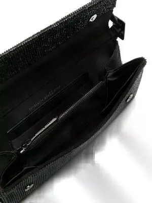 Benedetta Bruzziches Vittissima La Grande Rhinestone-embellished Shoulder Bag - Black