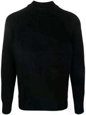 ZANONE Mock-neck Fine-knit Jumper - Black