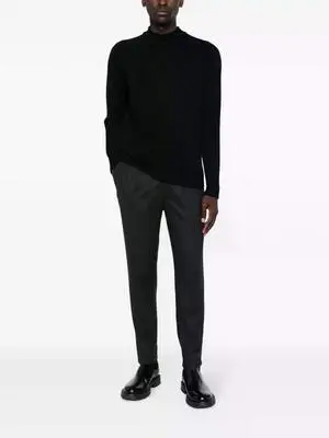 ZANONE Mock-neck Fine-knit Jumper - Black