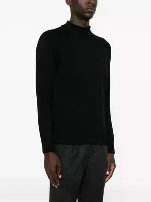 ZANONE Mock-neck Fine-knit Jumper - Black