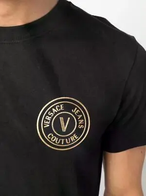 Versace Logo-print Short-sleeved T-shirt - Black