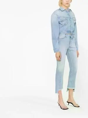 Off-White Cropped Denim Jacket