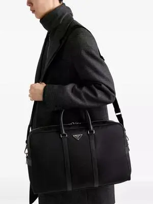 Prada Re-nylon Duffel Bag With Leather Trim