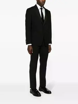 LARDINI Single-breasted Wool-blend Suit - Black