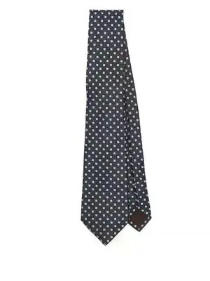 Canali Silk Jacquard Tie - Blue