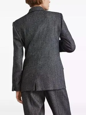 Brunello Cucinelli Double-breasted Herringbone Blazer - Grey