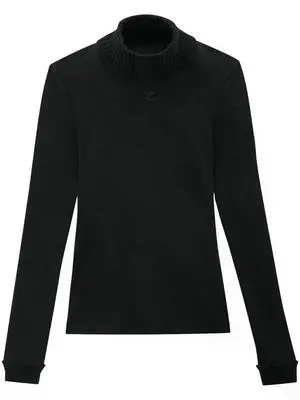 COURREGES Re-edition Second-skin Top - Black