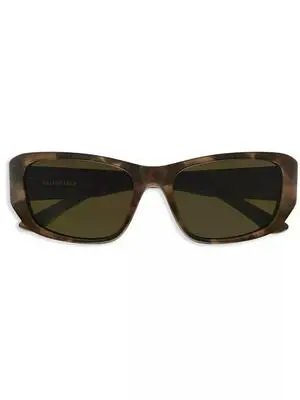 Balenciaga Rectangle-frame Sunglasses - Brown