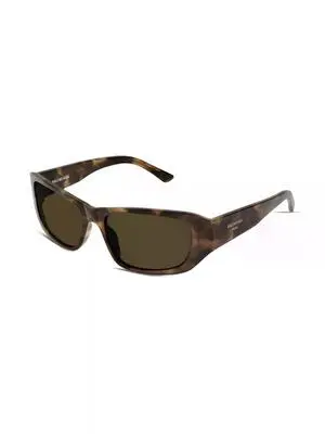 Balenciaga Rectangle-frame Sunglasses - Brown