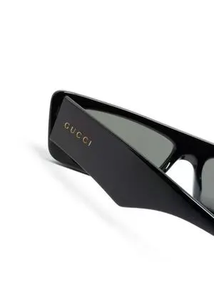 Gucci Logo-print Rectangle-frame Sunglasses