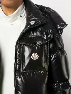 Moncler High-shine Padded Jacket - Black