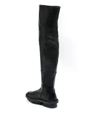 TRIPPEN Calf Leather Thigh-length Slip-on Boots