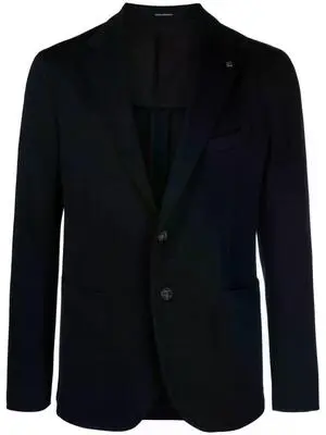 Tagliatore Single-breasted Jersey Blazer - Blue