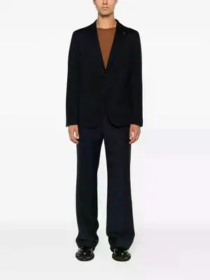 Tagliatore Single-breasted Jersey Blazer - Blue