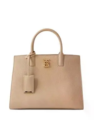 Burberry Frances Leather Tote Bag - Neutrals