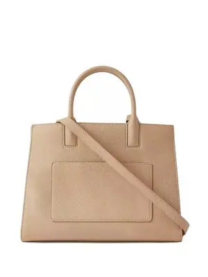 Burberry Frances Leather Tote Bag - Neutrals