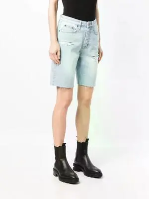 Ksubi Longline Distressed Denim Shorts