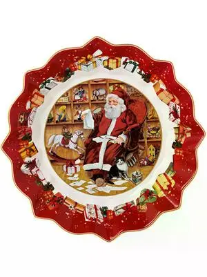 VILLEROY & BOCH Santa Claus-print Porcelain Plate - Multicolour