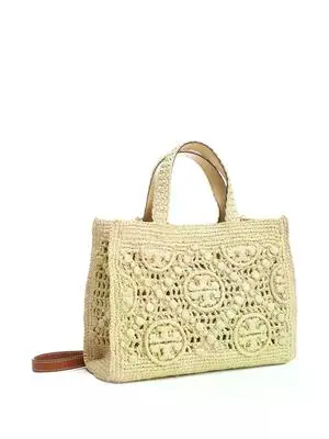 Tory Burch T Monogram Raffia Tote Bag