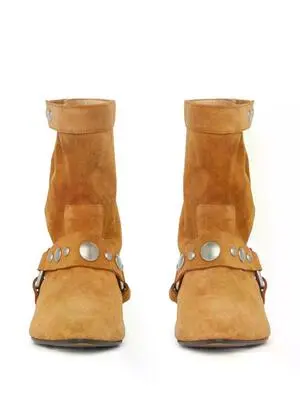 Isabel Marant Étoile Stania Studded Suede Boots - Brown