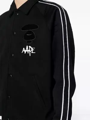 AAPE BY *A BATHING APE Logo-print Striped Bomber Jacket