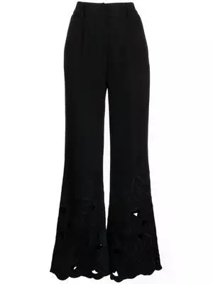 Elie Saab Embroidered Cut-out Flared Trousers