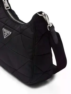 Prada Padded Re-nylon Shoulder Bag - Black