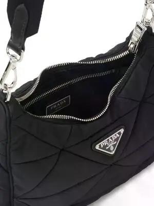Prada Padded Re-nylon Shoulder Bag - Black