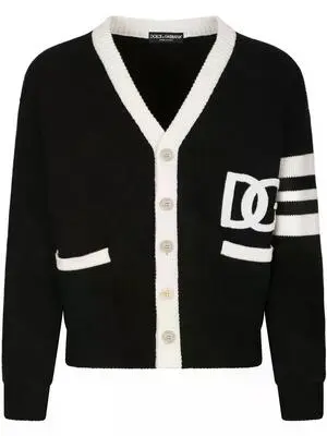 Dolce & Gabbana Dg-logo Fisherman's-knit Cardigan