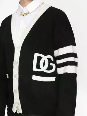 Dolce & Gabbana Dg-logo Fisherman's-knit Cardigan