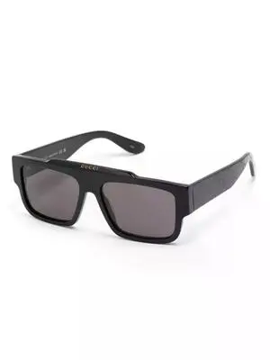 Gucci Gg Monogram Rectangle-frame Sunglasses