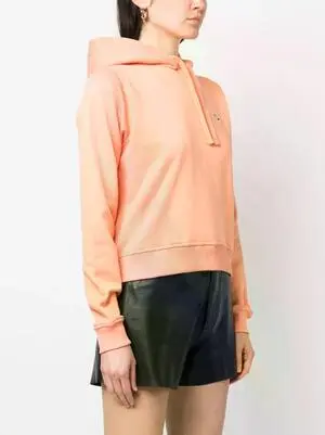 DIESEL® Logo-patch Drawstring Hoodie - Orange