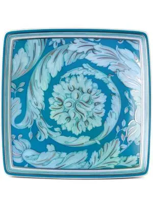 Versace Barrocco Coppeta Porcelain Plate - Blue