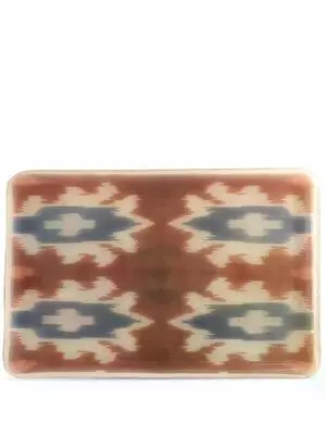 LES-OTTOMANS Ikat Handmade Tray - Multicolour
