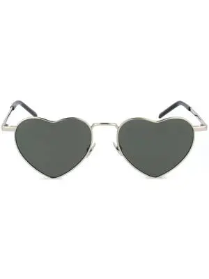 Saint Laurent Loulou Heart-shaped Sunglasses - Silver