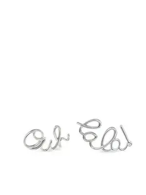 LILY GABRIELLA 18kt White Gold Diamond Stud Earrings - Silver