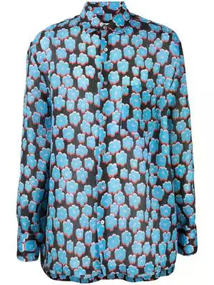 LANVIN Floral-print Cotton Shirt