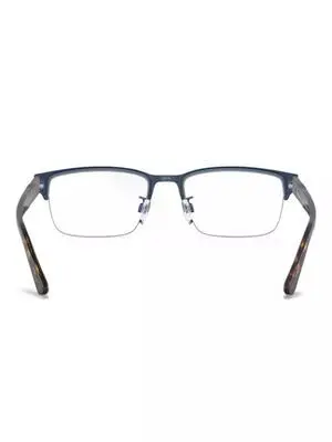 Emporio Armani Rectangle-frame Glasses - Blue