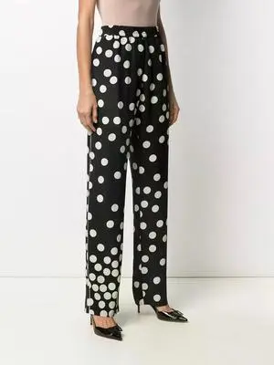 Valentino Garavani Polka-dot Straight-leg Trousers