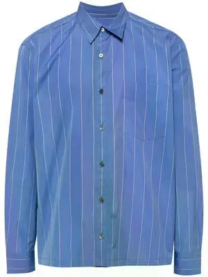 Paul Smith Vetical-stripe Print Cotton Shirt