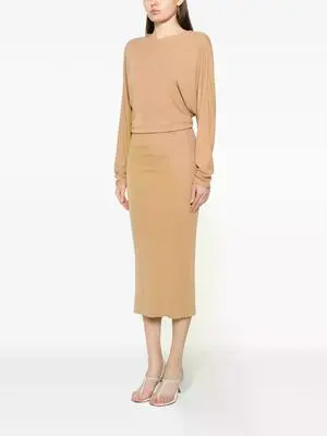 Khaite The Trina Open-back Midi Dress