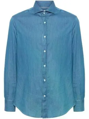 Brunello Cucinelli Long-sleeve Cotton Shirt